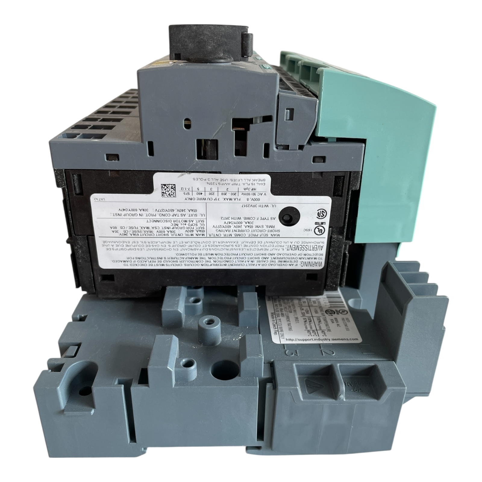 SIEMENS 3RV2011-1HA25 Leistungsschalter x3 E=03 + Halterung -used ...